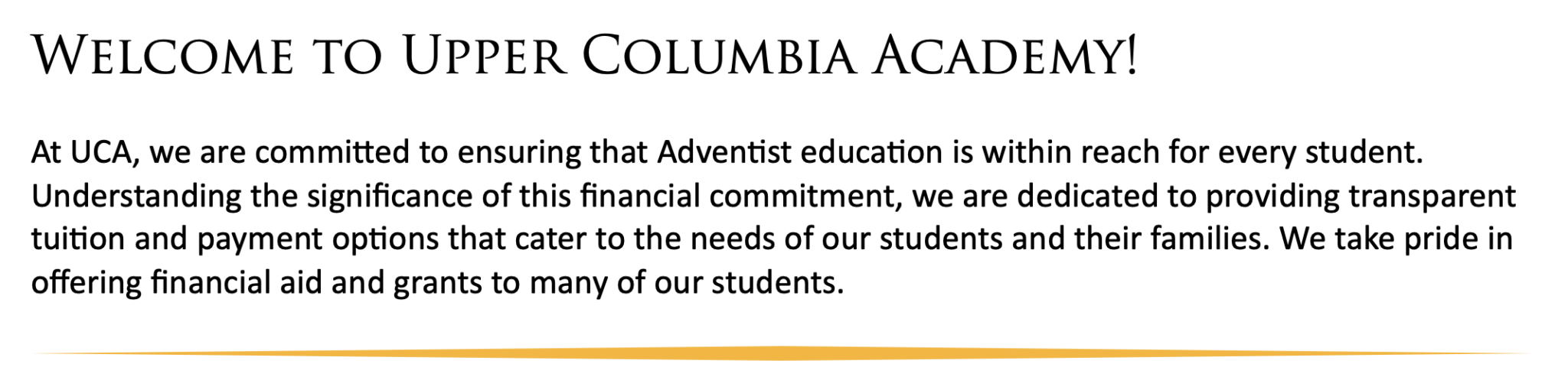 Tuition and Affordability – Upper Columbia Academy